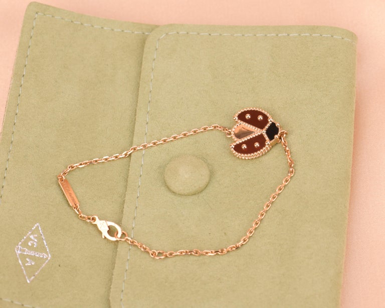 Van Cleef and Arpels Lucky Spring Open Wings Ladybug Bracelet For Sale ...