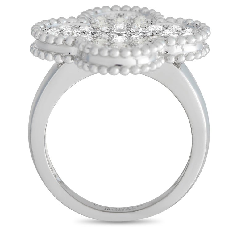 Van Cleef and Arpels Magic Alhambra 1.07 Ct Diamond Ring For Sale at ...