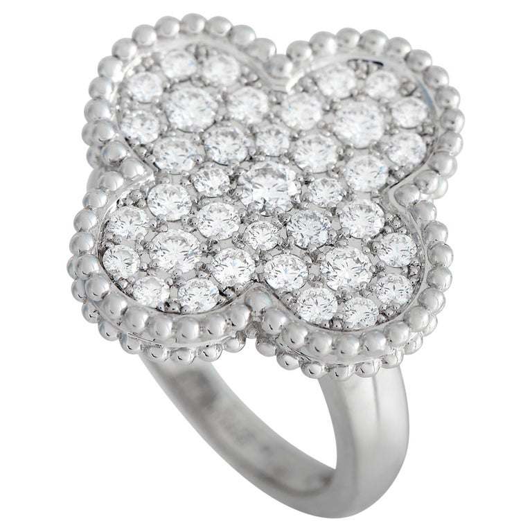 Van Cleef and Arpels Magic Alhambra 1.07 Ct Diamond Ring For Sale at ...