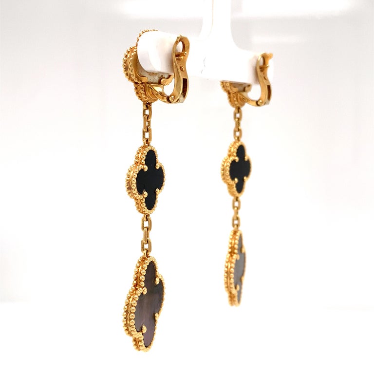 Van Cleef and Arpels Magic Alhambra Earrings, 3 Motifs at 1stDibs