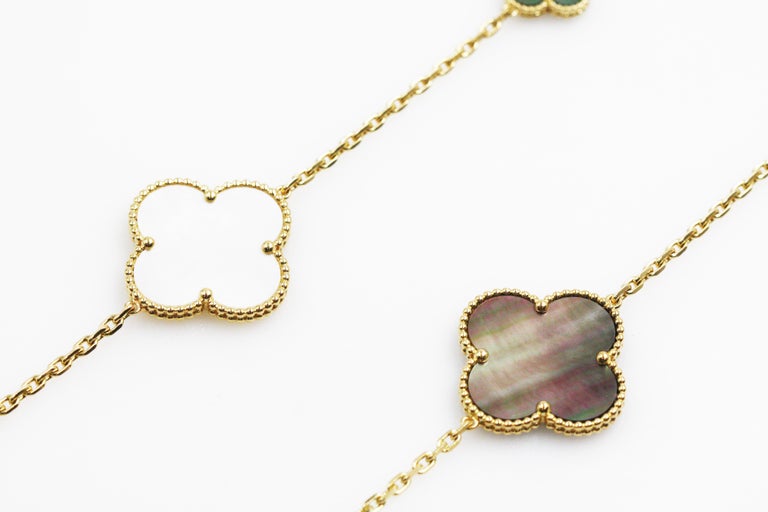 Van Cleef and Arpels Magic Alhambra Long Motifs Necklace For Sale at ...