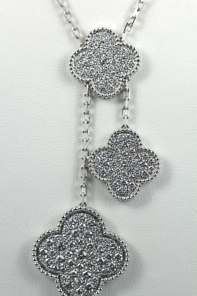 Van Cleef and Arpels Magic Alhambra Necklace Six Motifs at 1stDibs