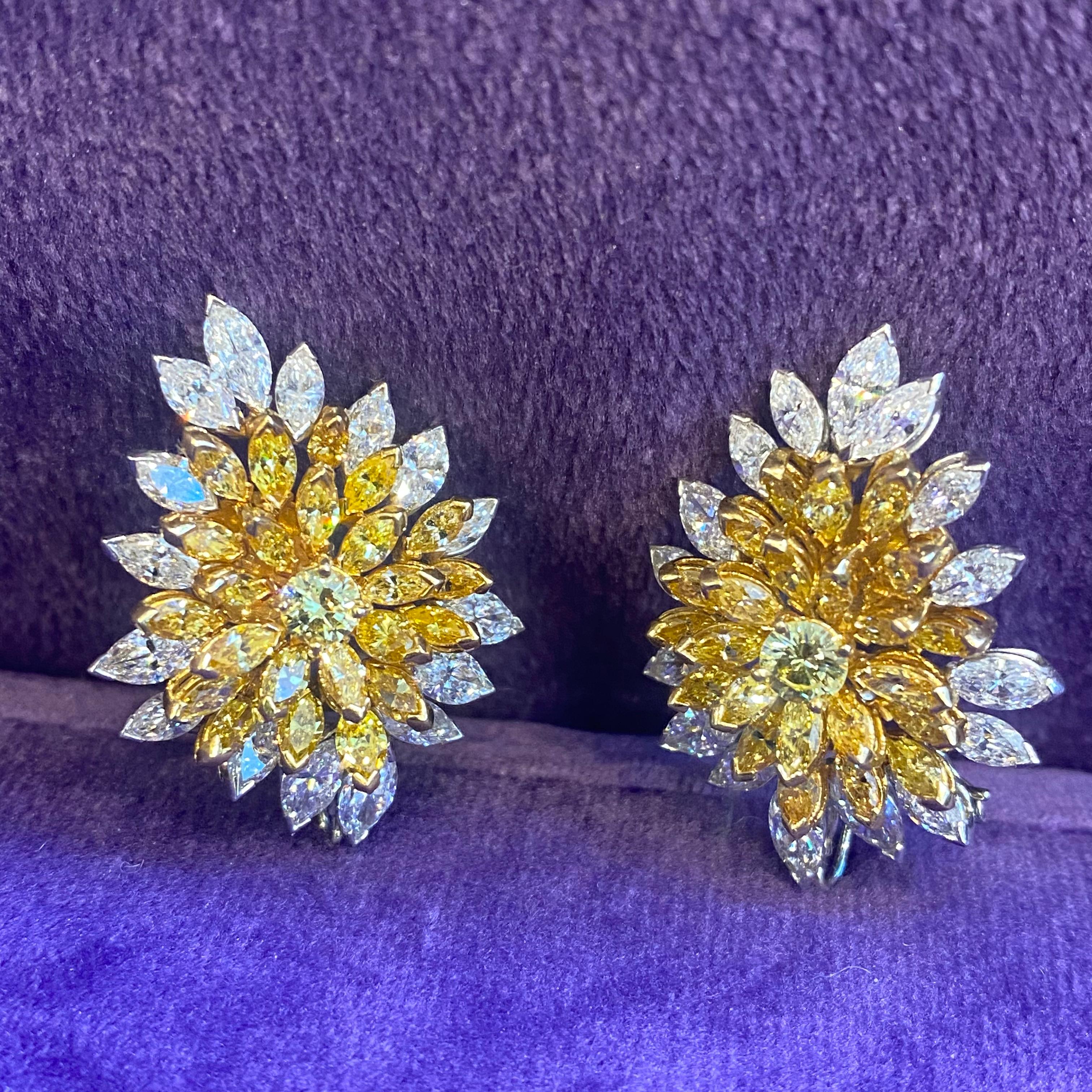 Van Cleef and Arpels Multicolor Diamond Earrings For Sale at 1stDibs