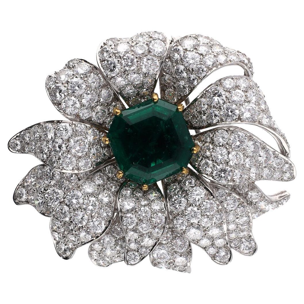 Van Cleef and Arpels Diamond Emerald Ruby Gold Turtle Pin at 1stDibs