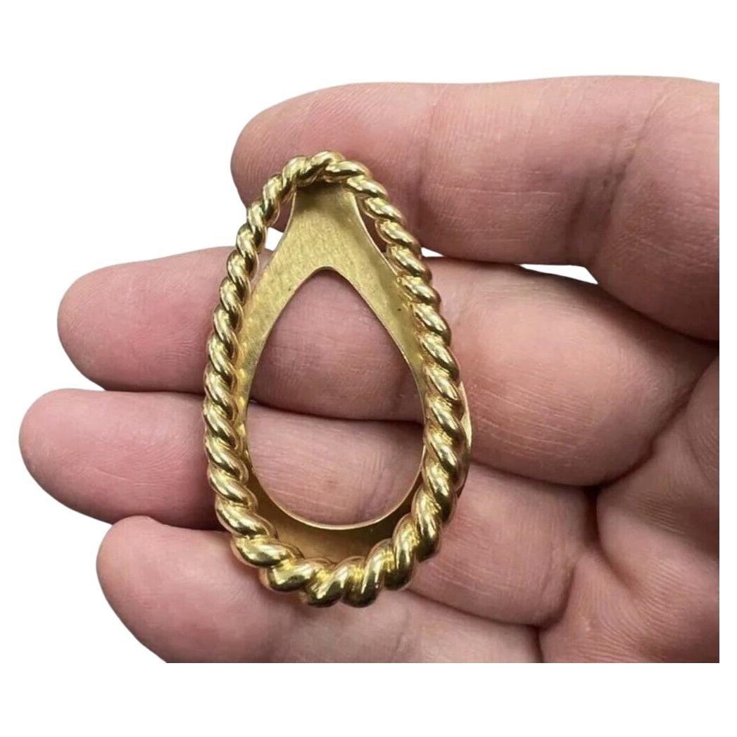 Van Cleef and Arpels Ny 18k Yellow Gold Rope Money Clip Vintage at 1stDibs