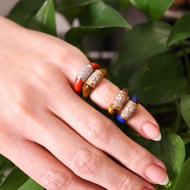 Van Cleef and Arpels Paris Philippine Ring 18Kt Yellow Gold Diamonds ...