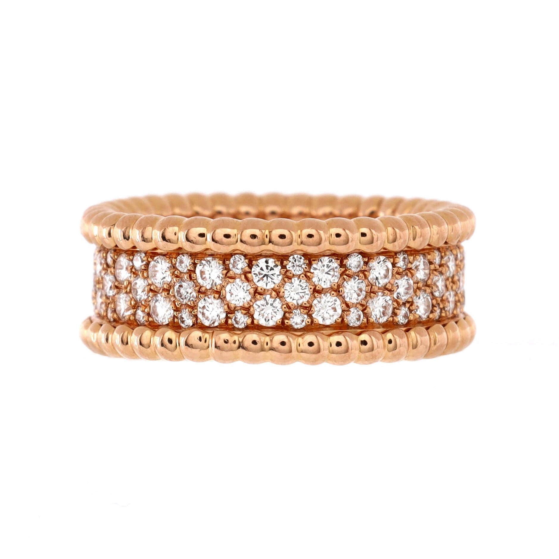 Van Cleef and Arpels Perlee Diamond Gold Ring at 1stDibs | van cleef ...