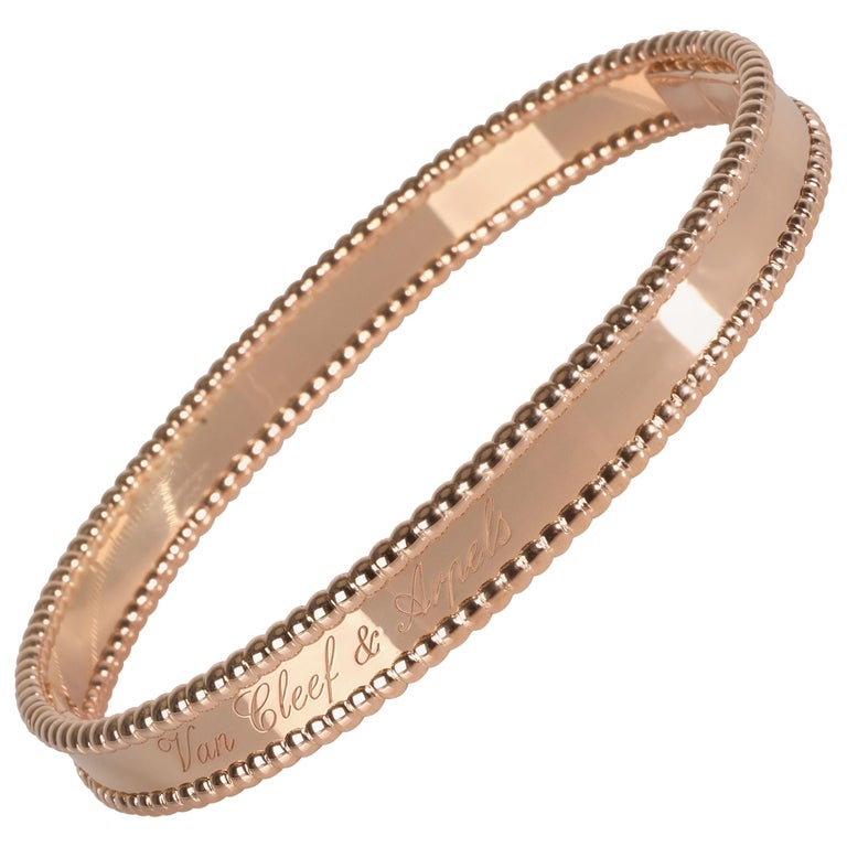 Van Cleef and Arpels Perlee Bracelet in 18 Karat Rose Gold For Sale at ...