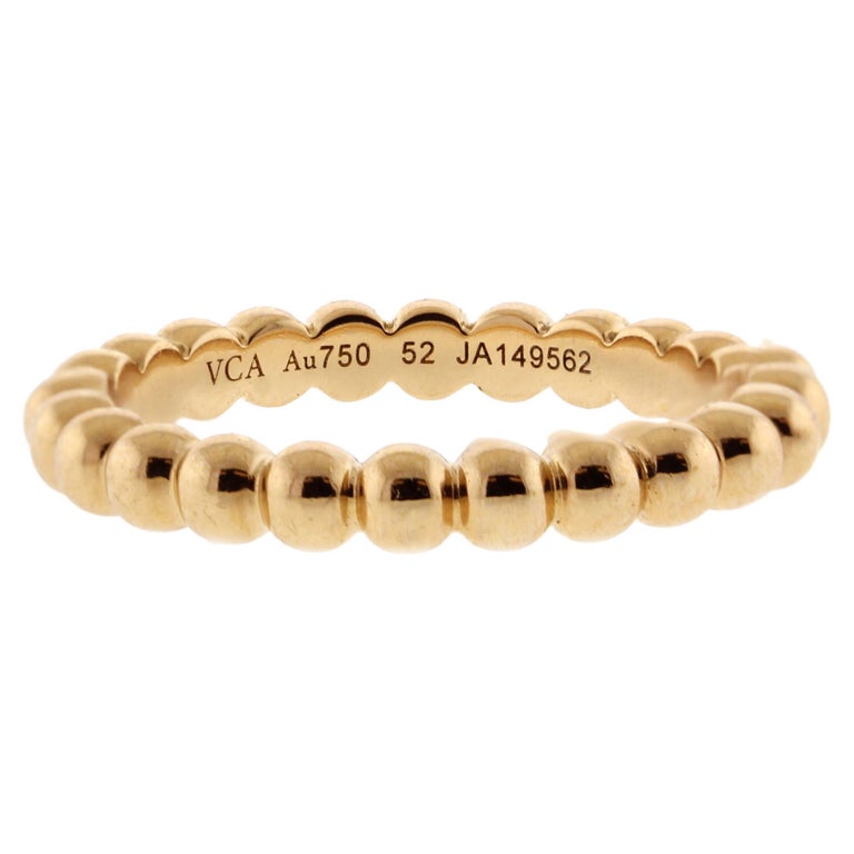 Van Cleef and Arpels Perlée Pearls Band Ring, Medium Model in Rose Gold ...