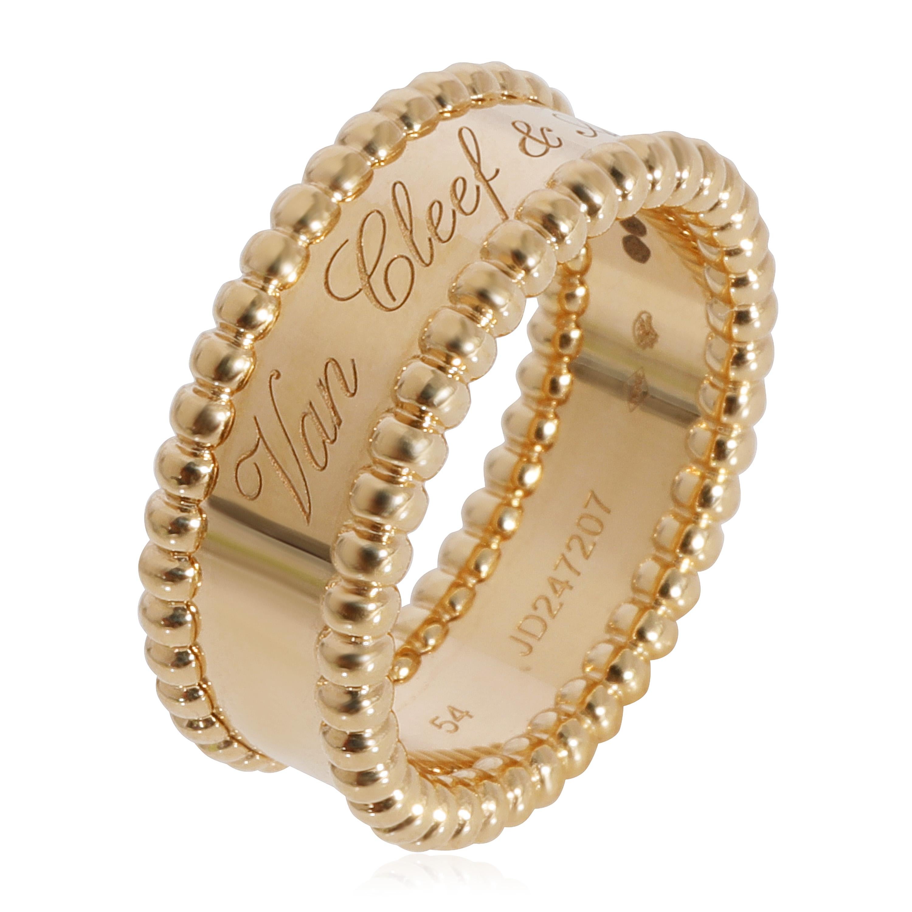 Van Cleef and Arpels Perlee Ring in 18k Yellow Gold For Sale at 1stDibs ...
