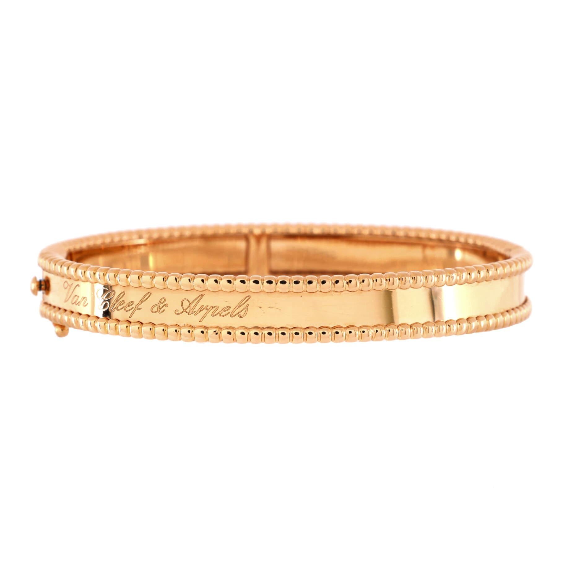 Van Cleef and Arpels Perlee Signature Bracelet 18k Rose Gold at 1stDibs ...