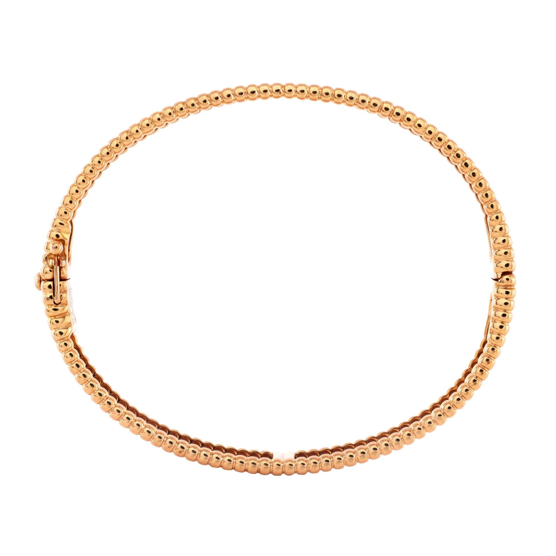 Van Cleef and Arpels Perlee Signature Bracelet 18k Rose Gold at 1stDibs ...