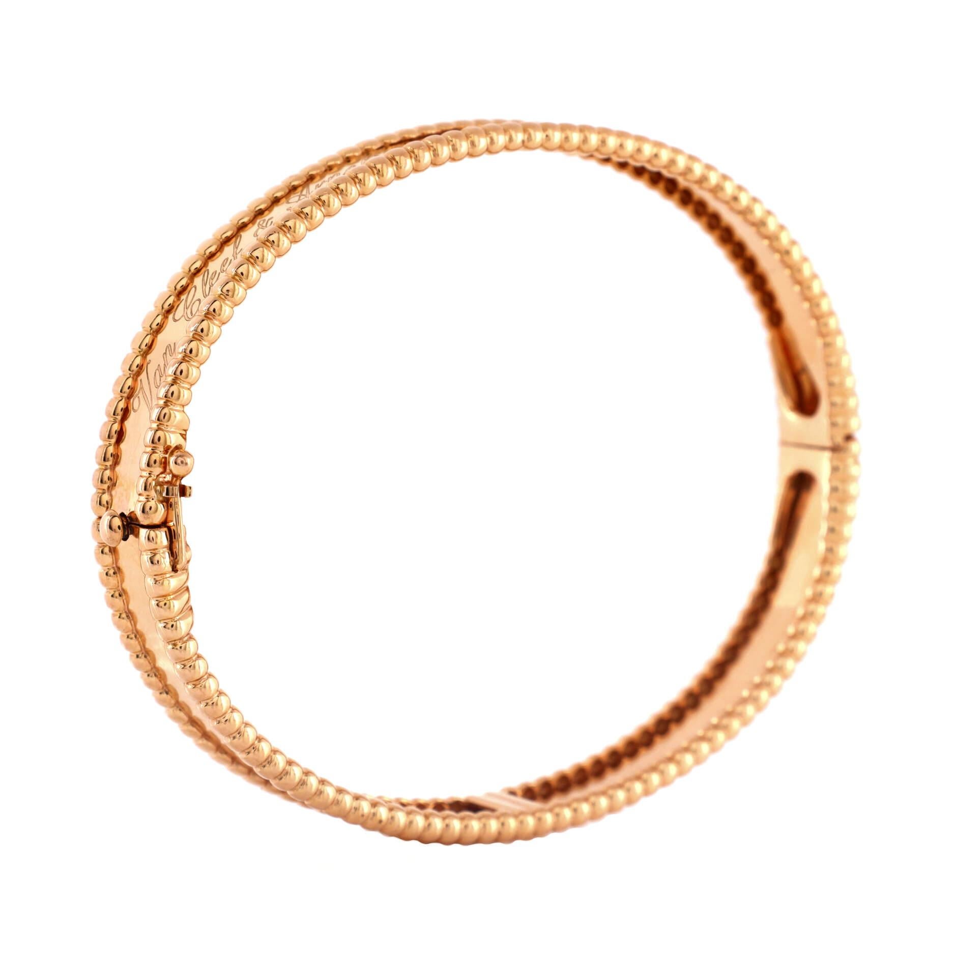 Van Cleef and Arpels Perlee Signature Bracelet 18k Rose Gold at 1stDibs ...