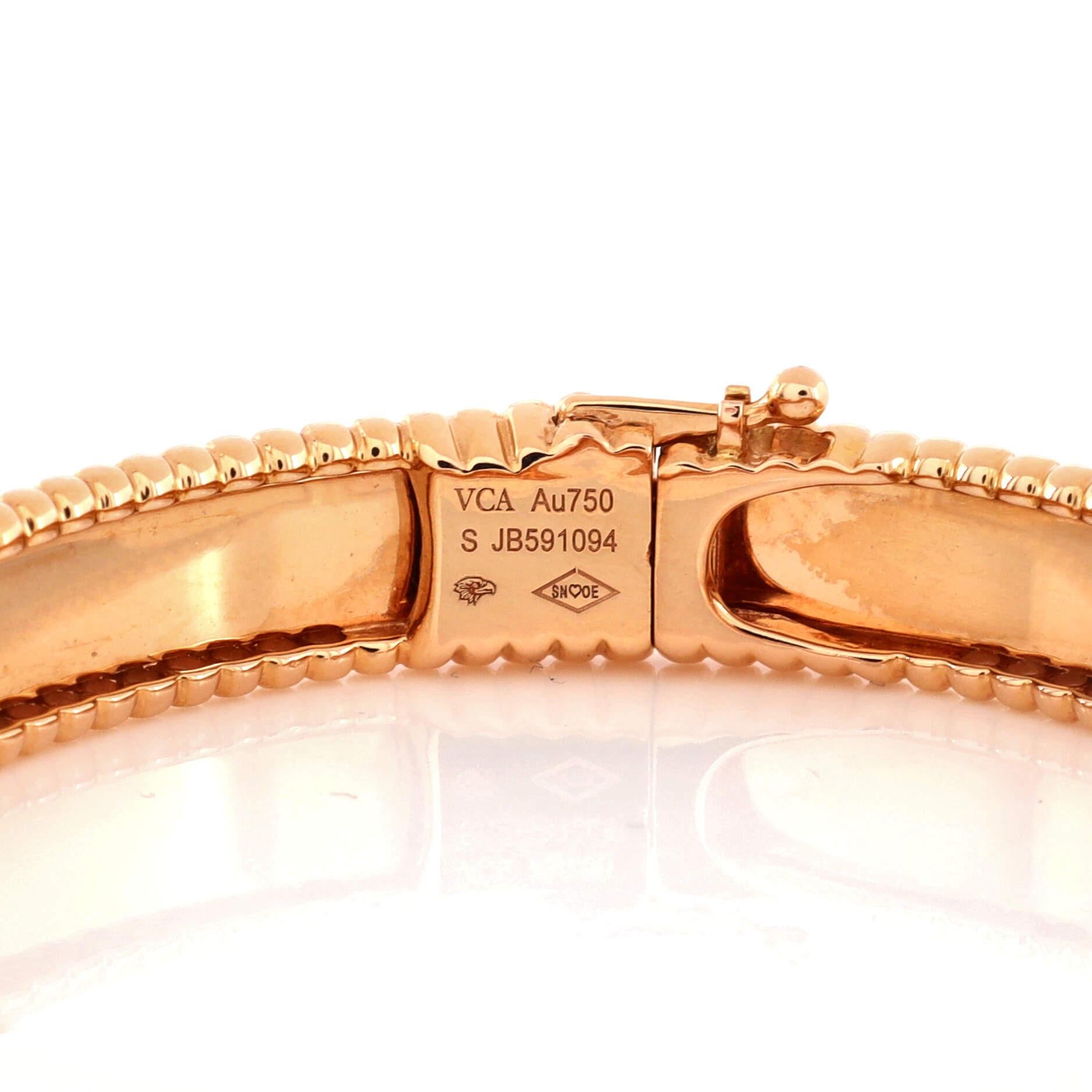 Van Cleef and Arpels Perlee Signature Bracelet 18k Rose Gold at 1stDibs ...