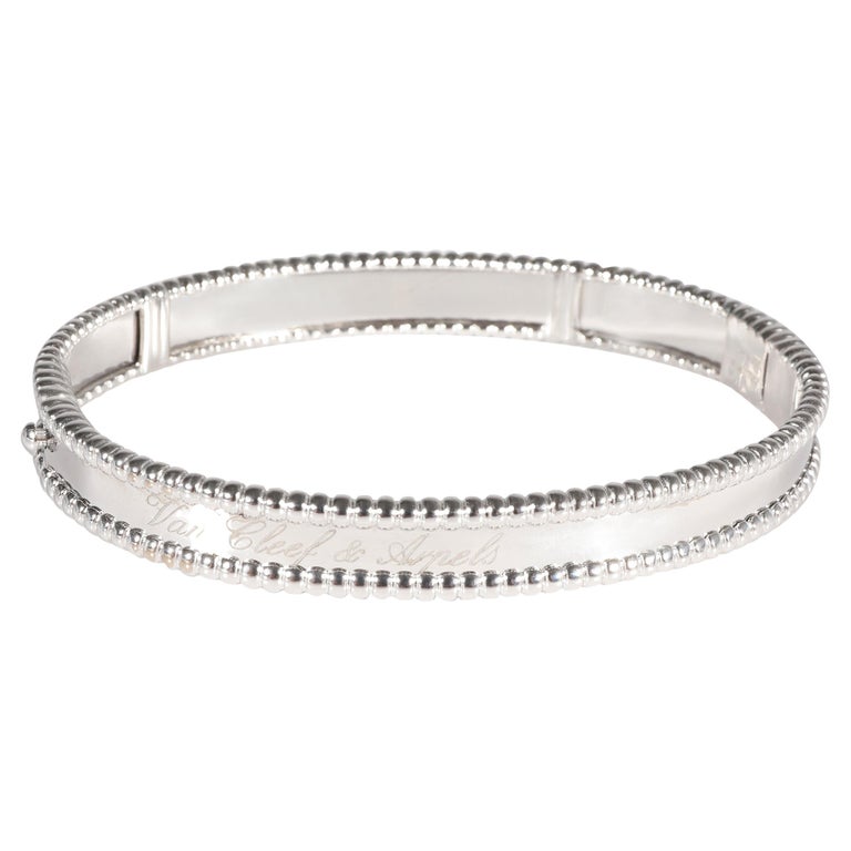 Van Cleef and Arpels Perlee Signature Bracelet in 18K White Gold, Size ...