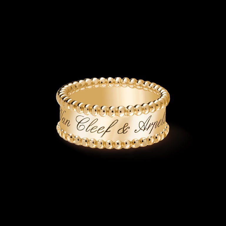 Van Cleef and Arpels Perlée Signature Statement Ring in 18k yellow gold ...