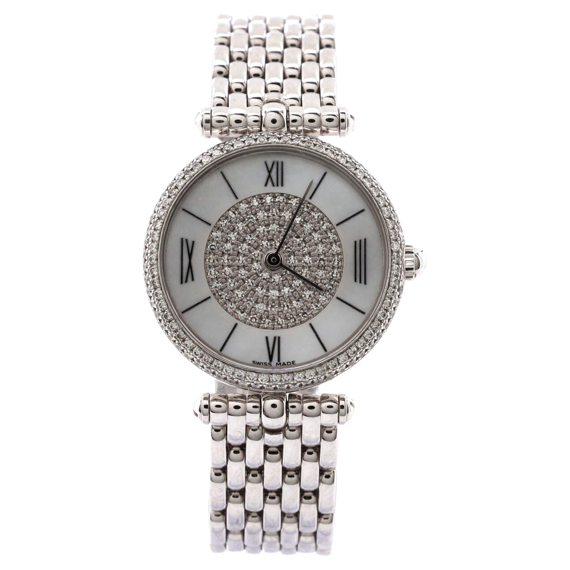 Vintage Van Cleef and Arpels Gold Diamond Watch with Sapphire, circa ...