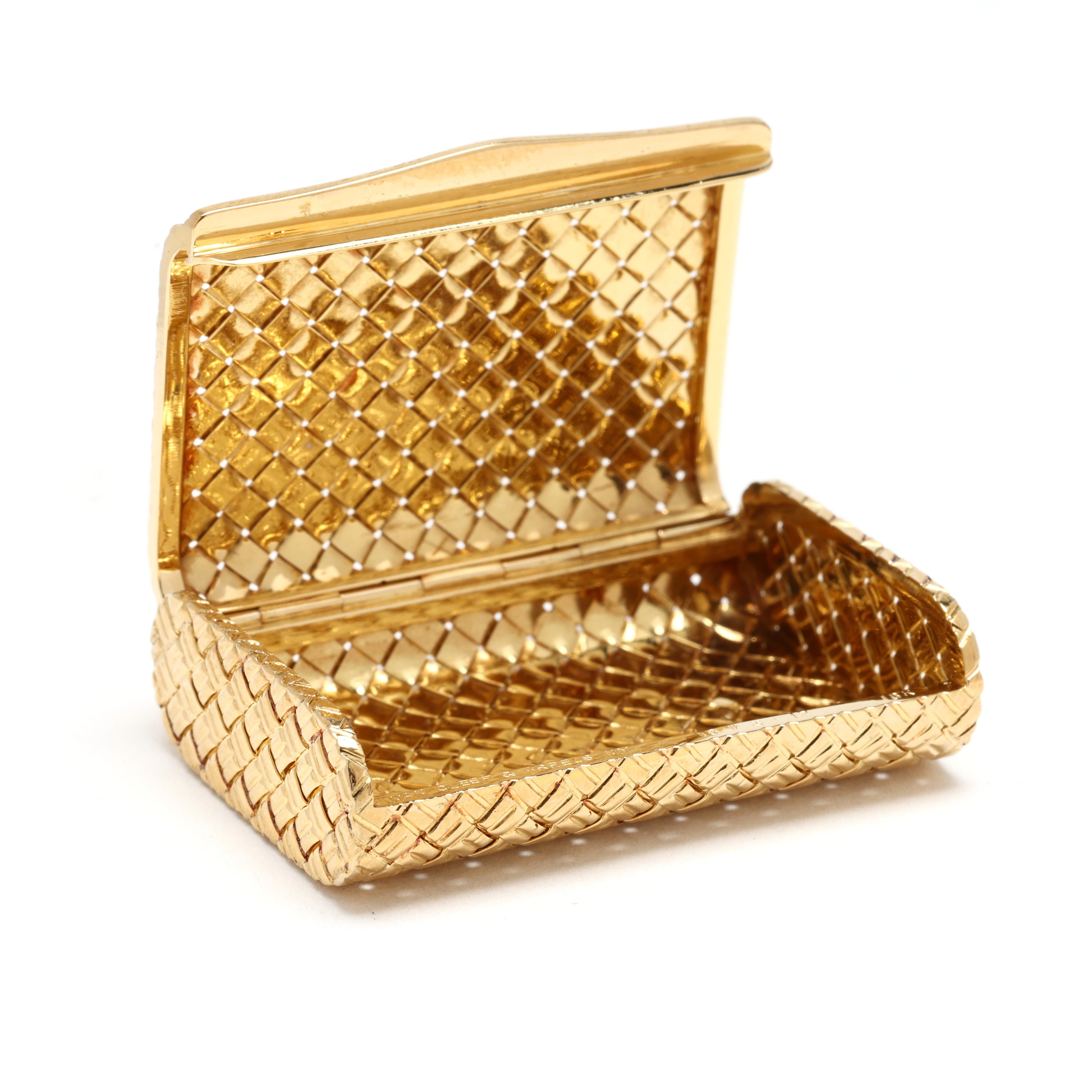 Van Cleef and Arpels Pill Case, 18k Yellow Gold, Length 1.5 Inches For ...