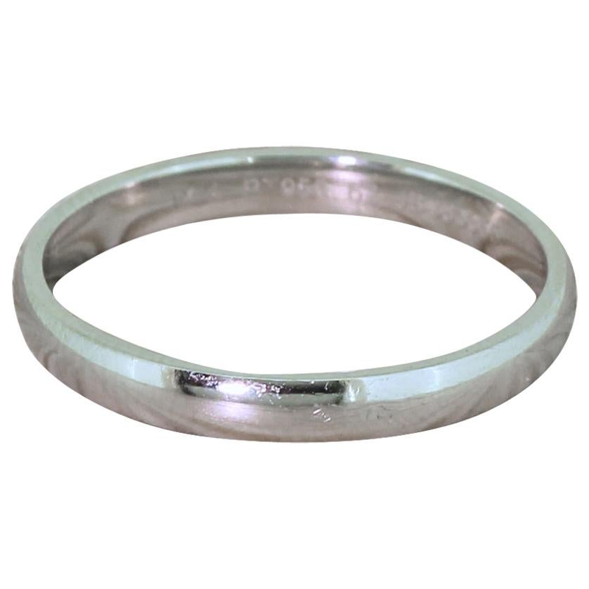 Van Cleef and Arpels Wedding Band Platinum For Sale at 1stdibs