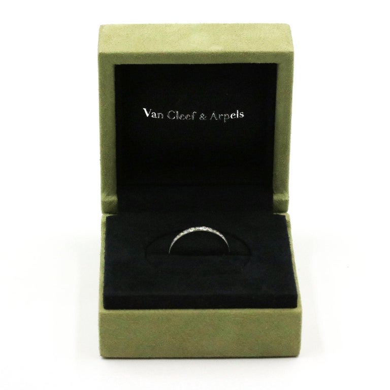 Van Cleef and Arpels Romance Diamond Wedding Band in Platinum with Box ...