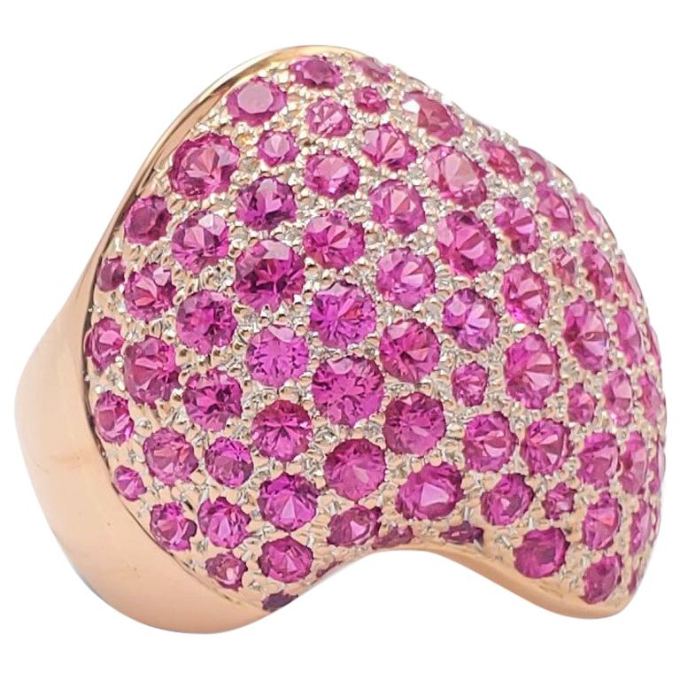 Van Cleef and Arpels Rose Gold and Pink Sapphire Ring at 1stDibs