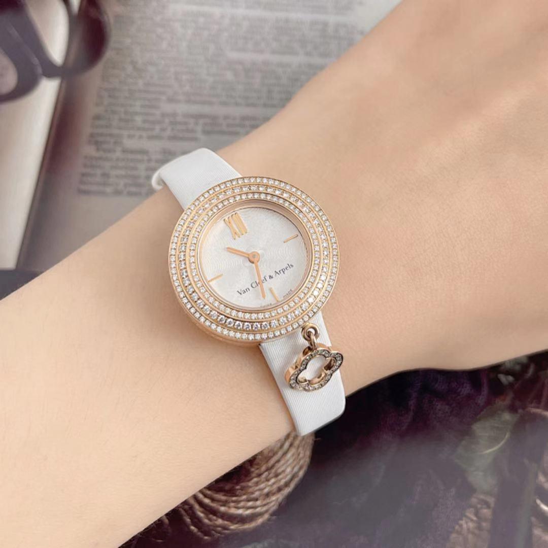 Van Cleef and Arpels Rose Gold Charm Diamond Watches VCARO29700 at ...
