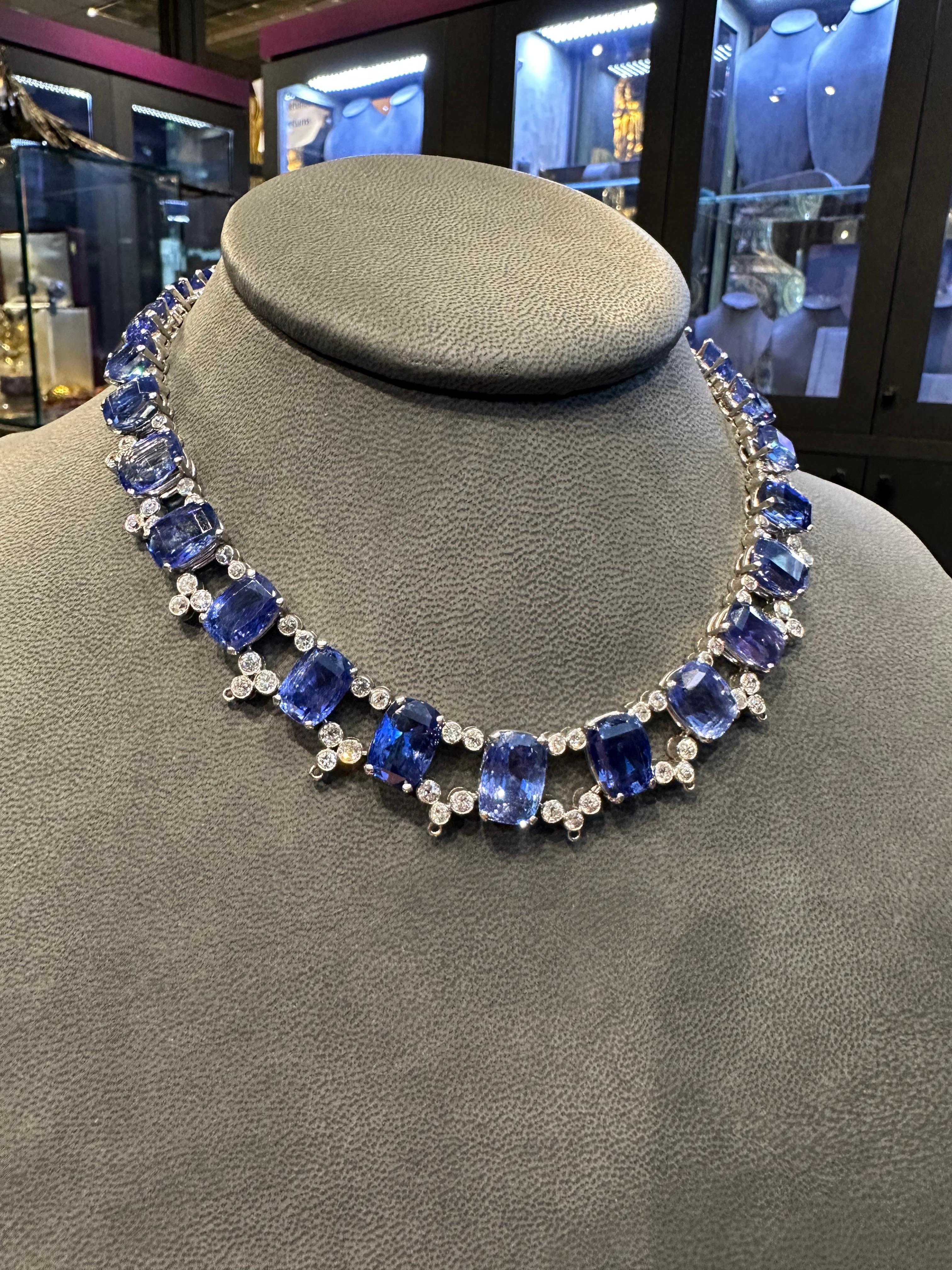 Van Cleef and Arpels Sapphire and Diamond Necklace For Sale at 1stDibs ...