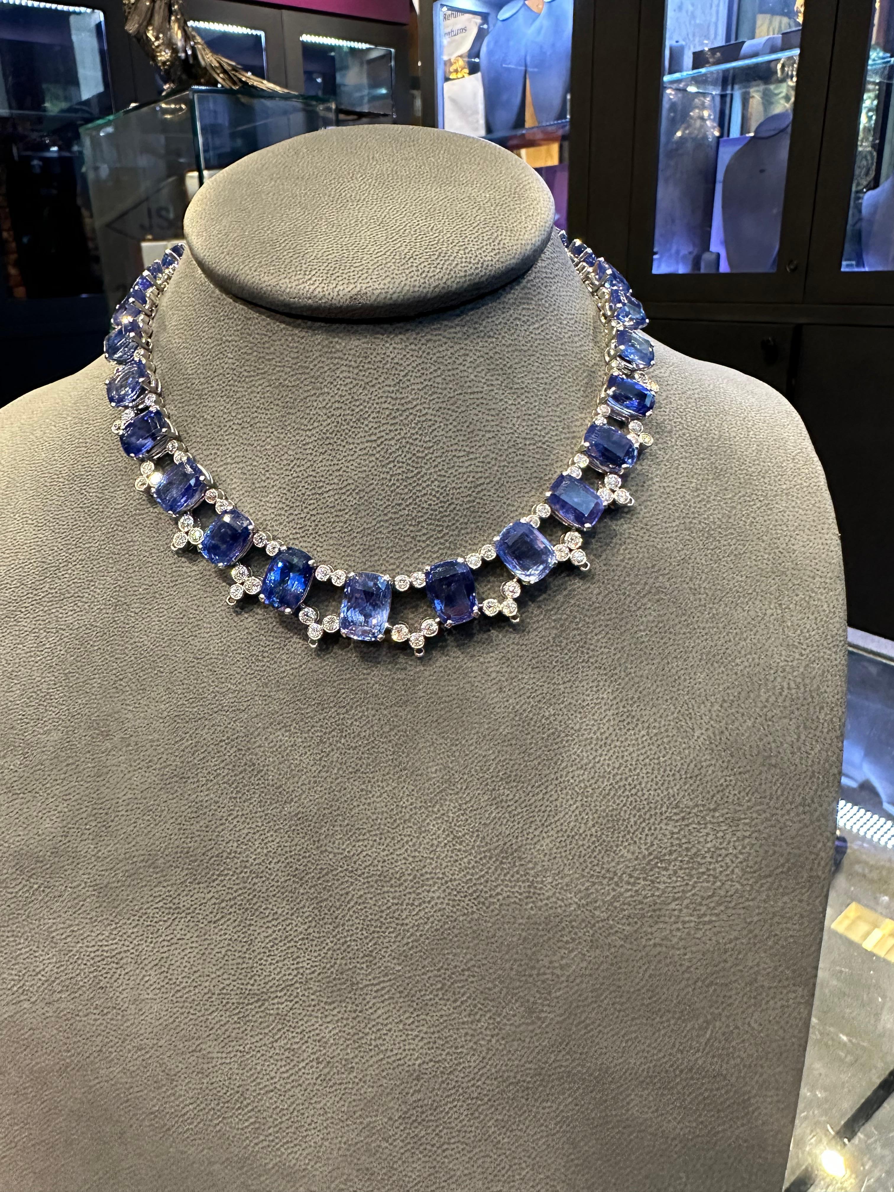 Van Cleef and Arpels Sapphire and Diamond Necklace For Sale at 1stDibs ...