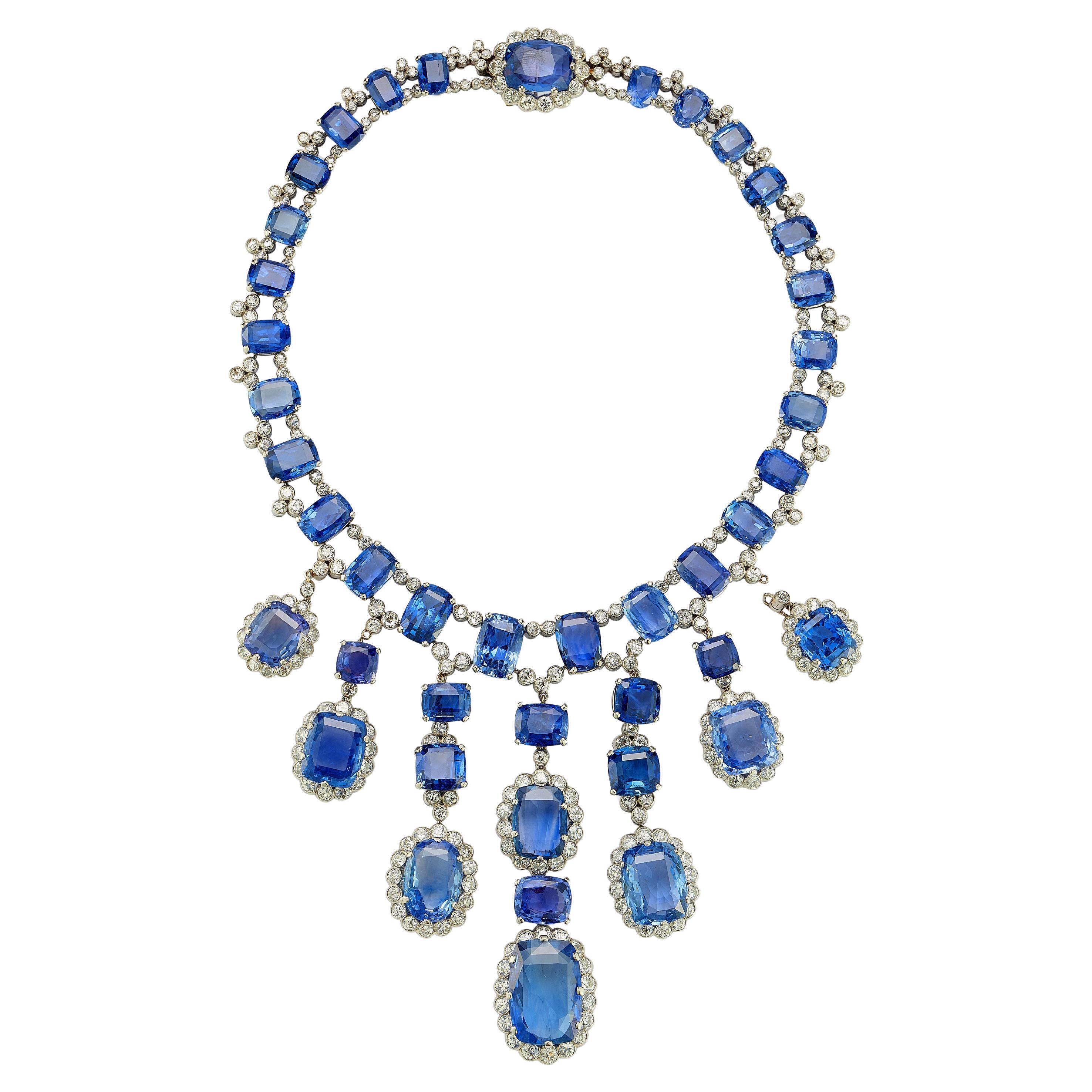 Van Cleef and Arpels Sapphire and Diamond Necklace For Sale at 1stDibs ...