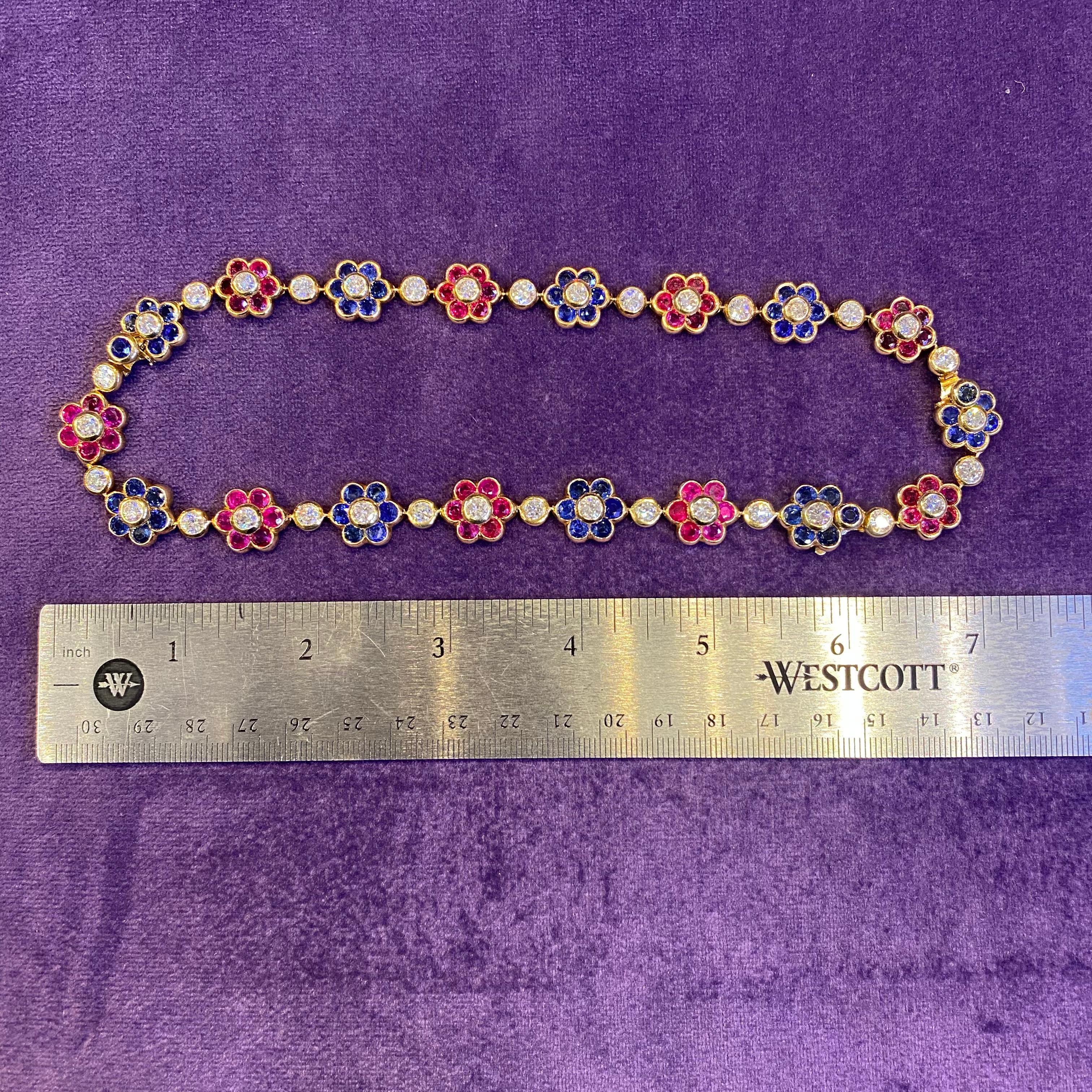 Van Cleef and Arpels Sapphire Ruby and Diamond Convertible Necklace For ...