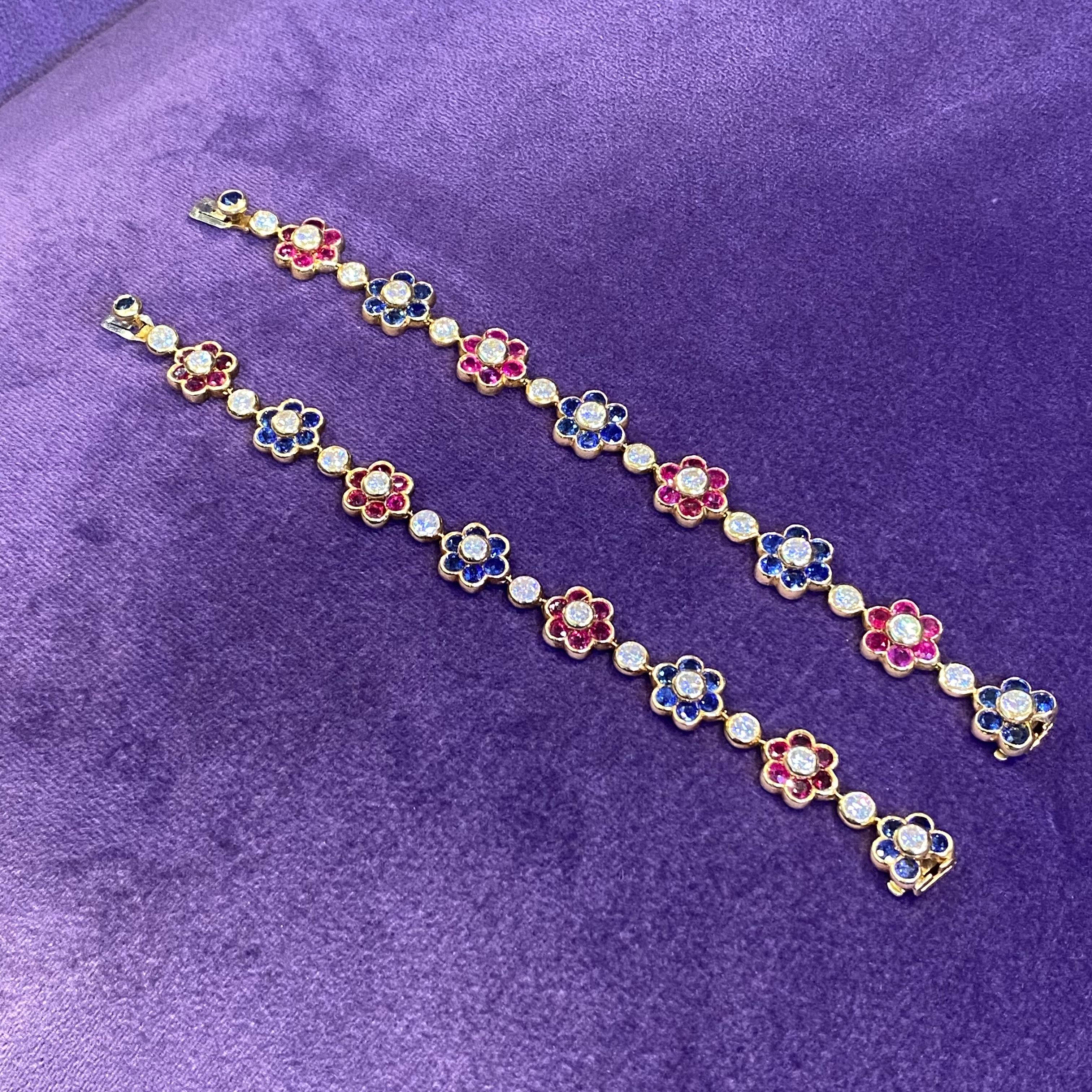 Van Cleef and Arpels Sapphire Ruby and Diamond Convertible Necklace For ...