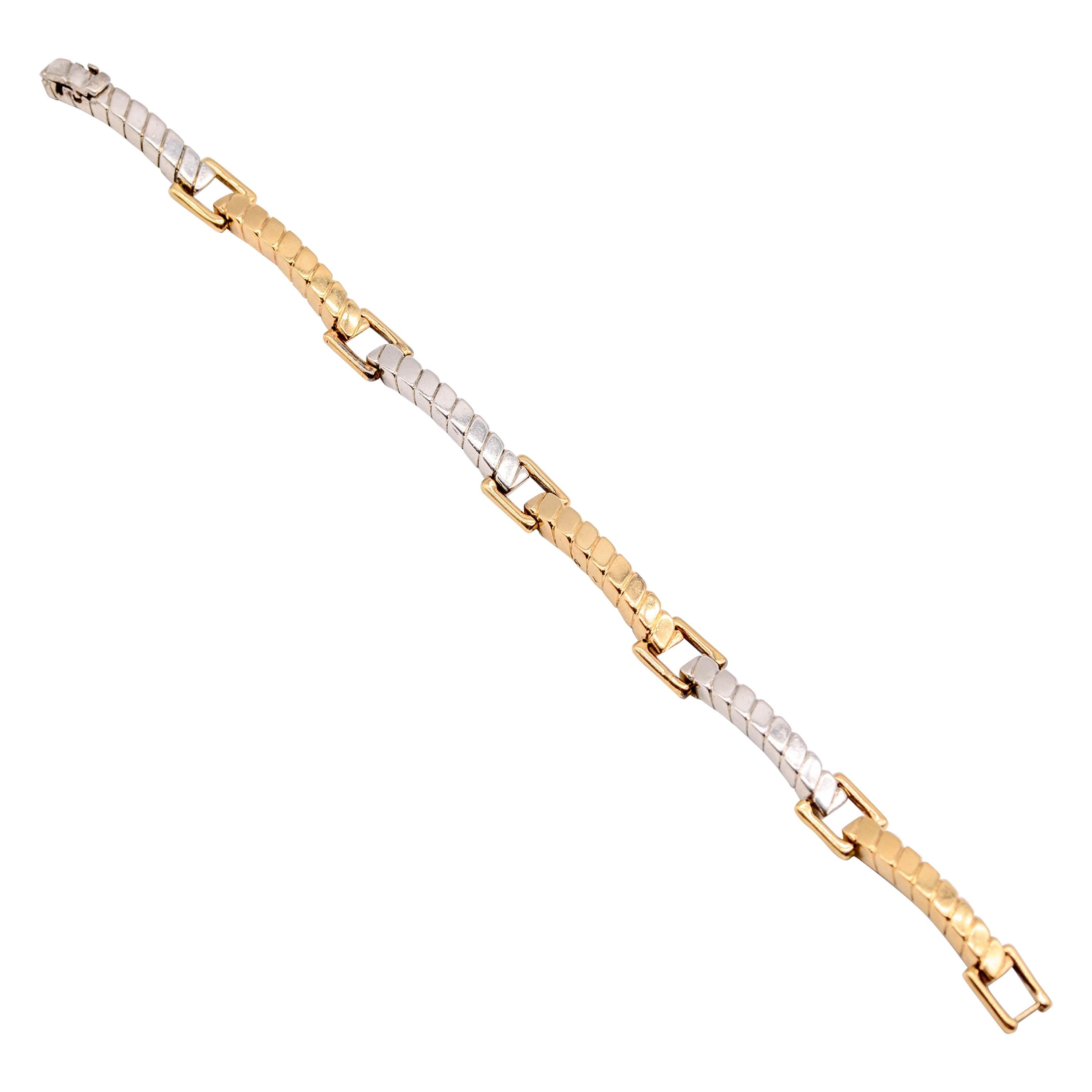 Van Cleef and Arpels Sophisticated Enamel Diamond Yellow Gold Bracelet ...