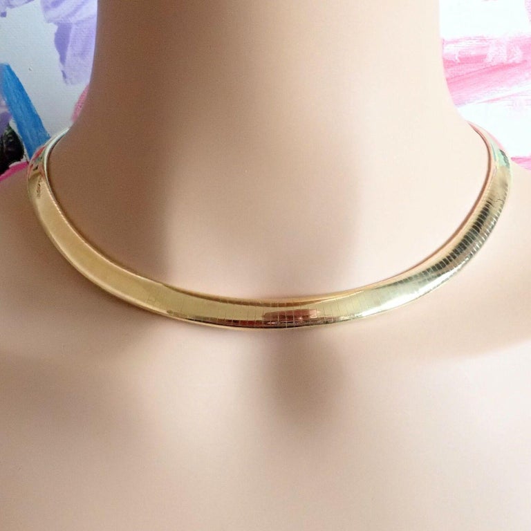 Van Cleef and Arpels Snake Collar Omega Yellow Gold Chain Necklace For ...