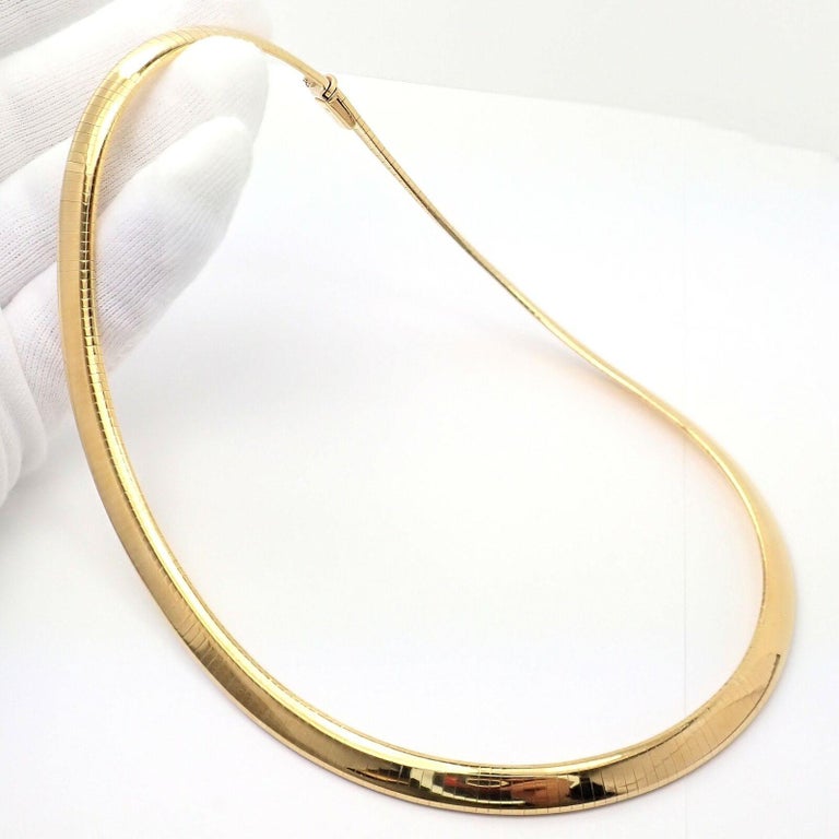 Van Cleef and Arpels Snake Collar Omega Yellow Gold Chain Necklace For ...