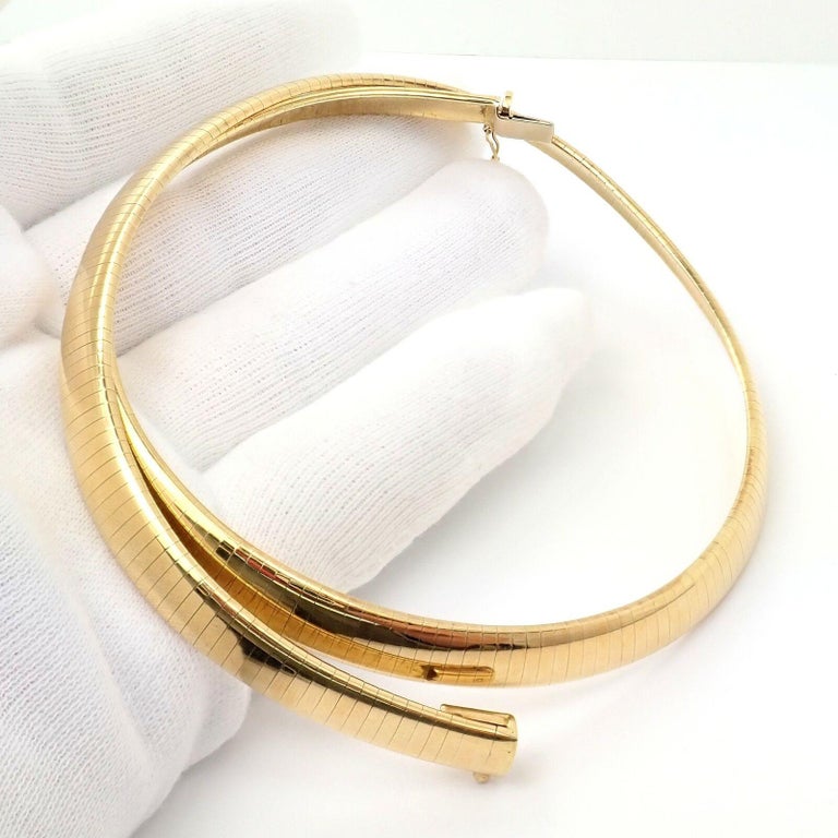 Van Cleef and Arpels Snake Collar Omega Yellow Gold Chain Necklace For ...