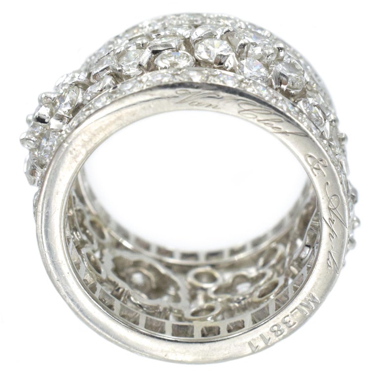 Van Cleef and Arpels "Snowflake" Diamond Band For Sale at 1stDibs