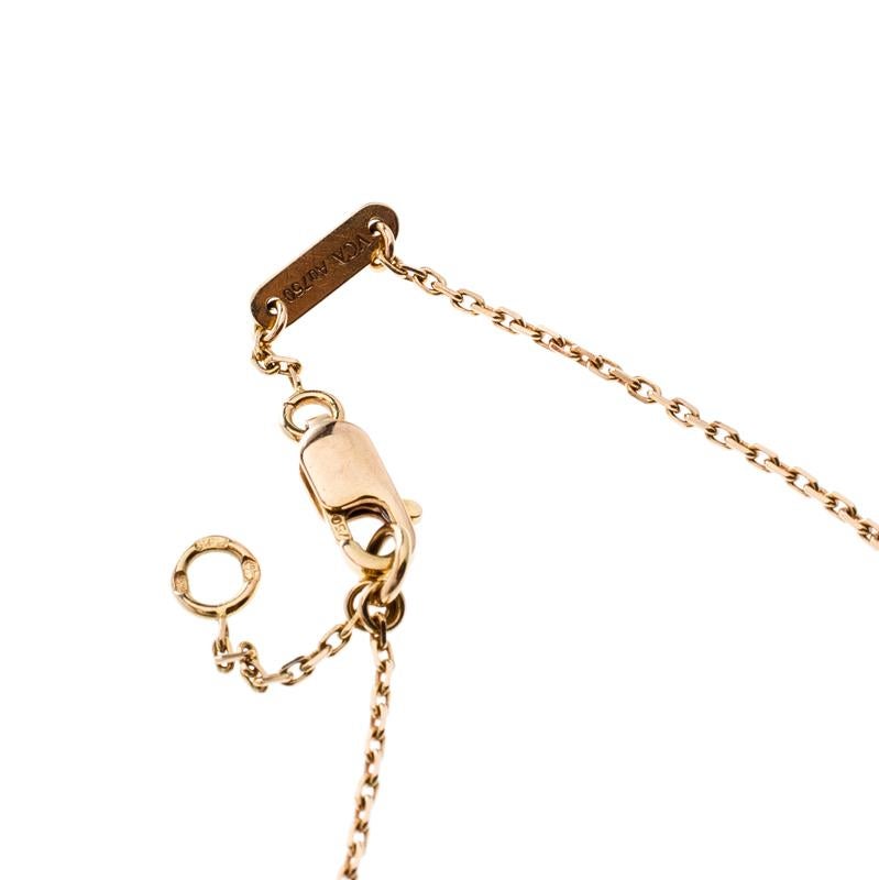 Van Cleef and Arpels Sweet Alhambra Heart Carnelian Rose Gold Bracelet ...