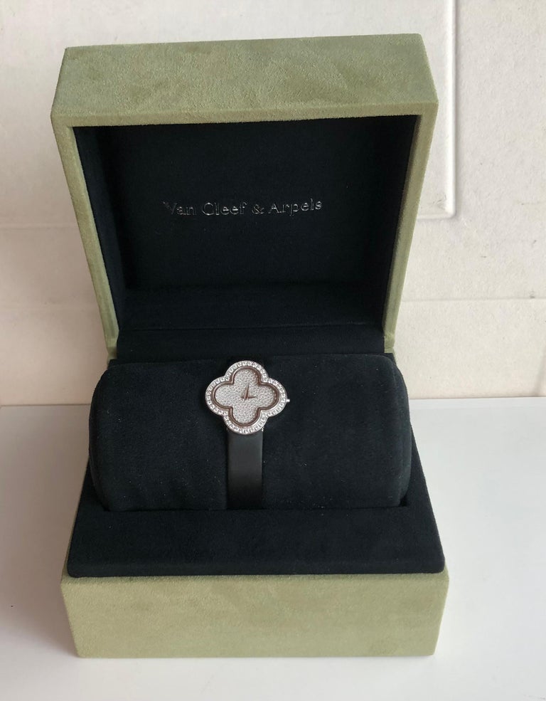 Van Cleef and Arpels Sweet Alhambra Medium White Gold and Diamonds ...