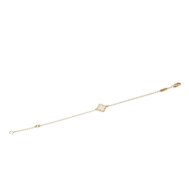 Van Cleef and Arpels Sweet Alhambra Mother of Pearl 18K Yellow Gold ...