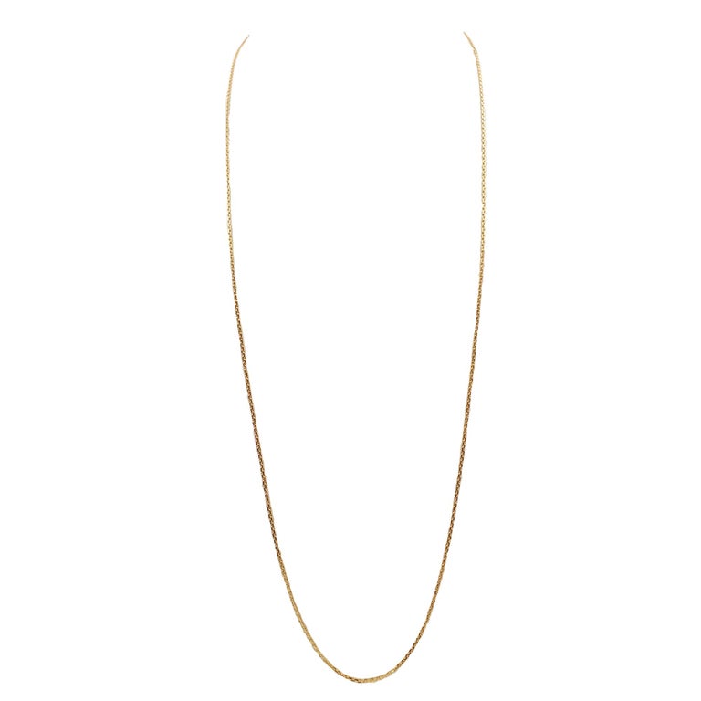 Van Cleef and Arpels 'Trace' Yellow Gold Chain Necklace at 1stDibs