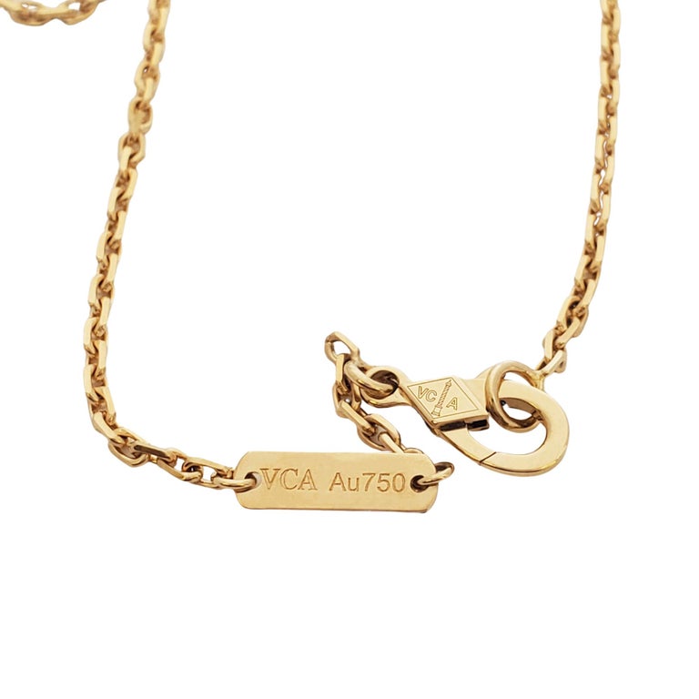 Van Cleef and Arpels 'Trace' Yellow Gold Chain Necklace at 1stDibs