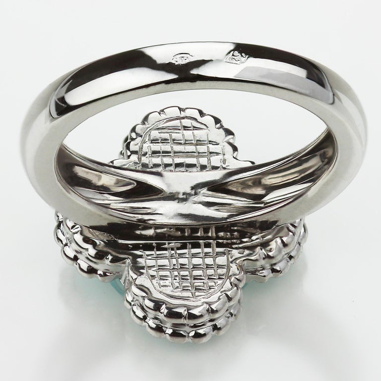 Van Cleef and Arpels VCA Vintage Alhambra ring with Turquoise and ...