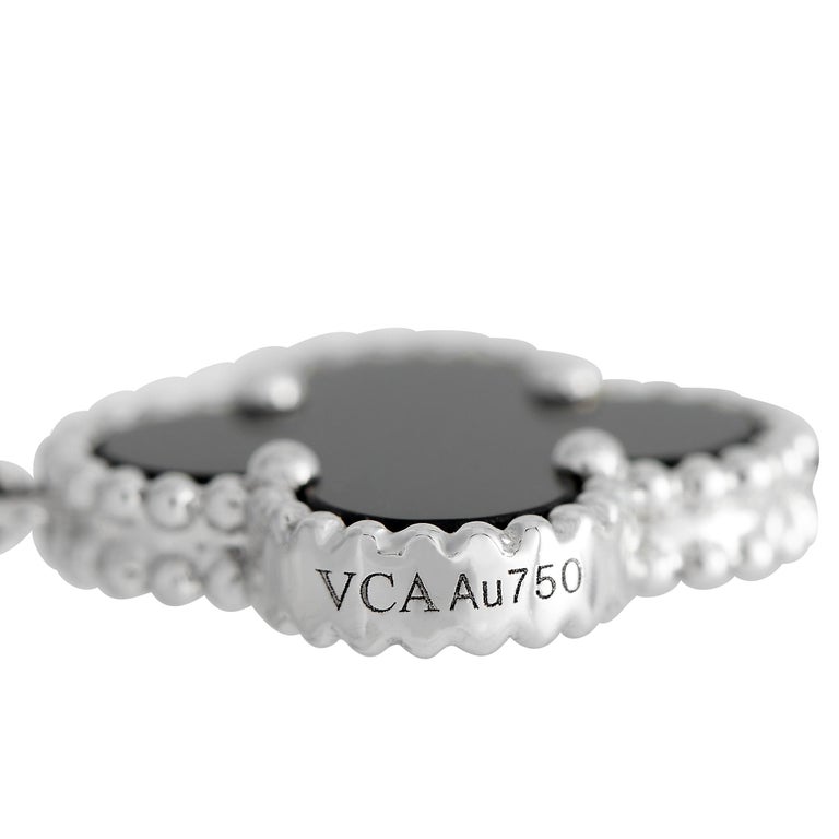 Van Cleef and Arpels Vinatge Alhambra Gold 4.83ct Diamond and Onyx 20 ...