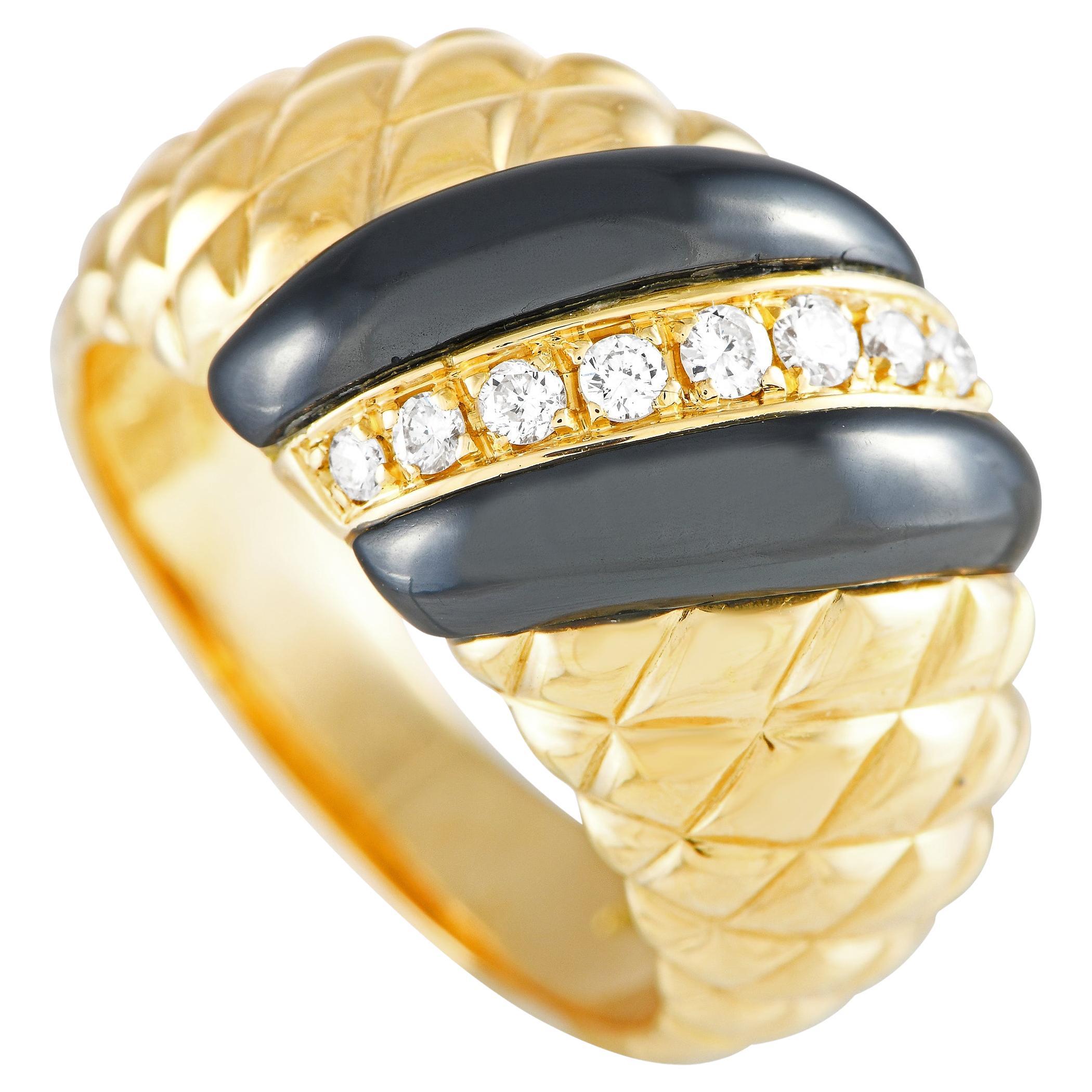 Van Cleef and Arpels Vintage 18 Karat Yellow Gold 1.25 Carat Diamond ...