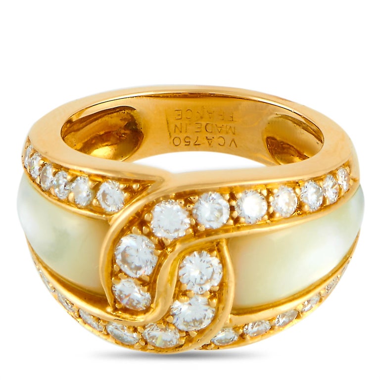 Van Cleef and Arpels Vintage 18 Karat Gold 1.00 Carat Diamond and ...
