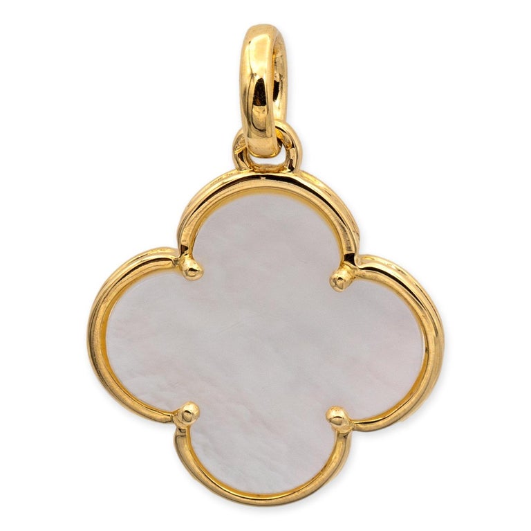Van Cleef and Arpels Vintage 18K Yellow Gold Pure Alhambra Pendant ...