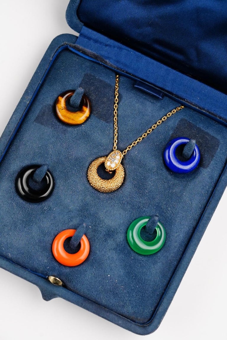 Van Cleef and Arpels Vintage 6 Pendant Interchangeable Diamond Yellow ...