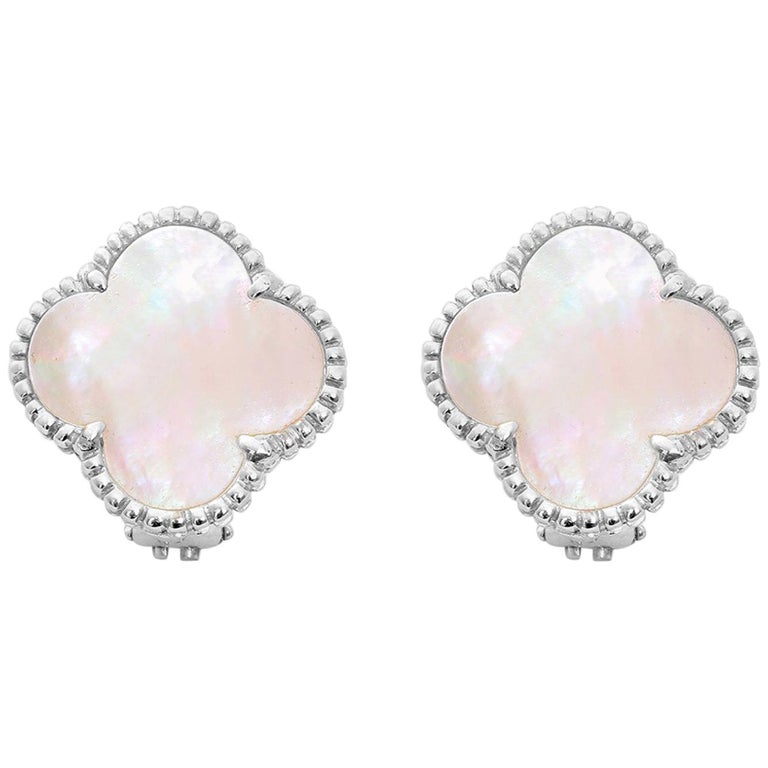 Van Cleef and Arpels Vintage Alhambra Earrings at 1stDibs