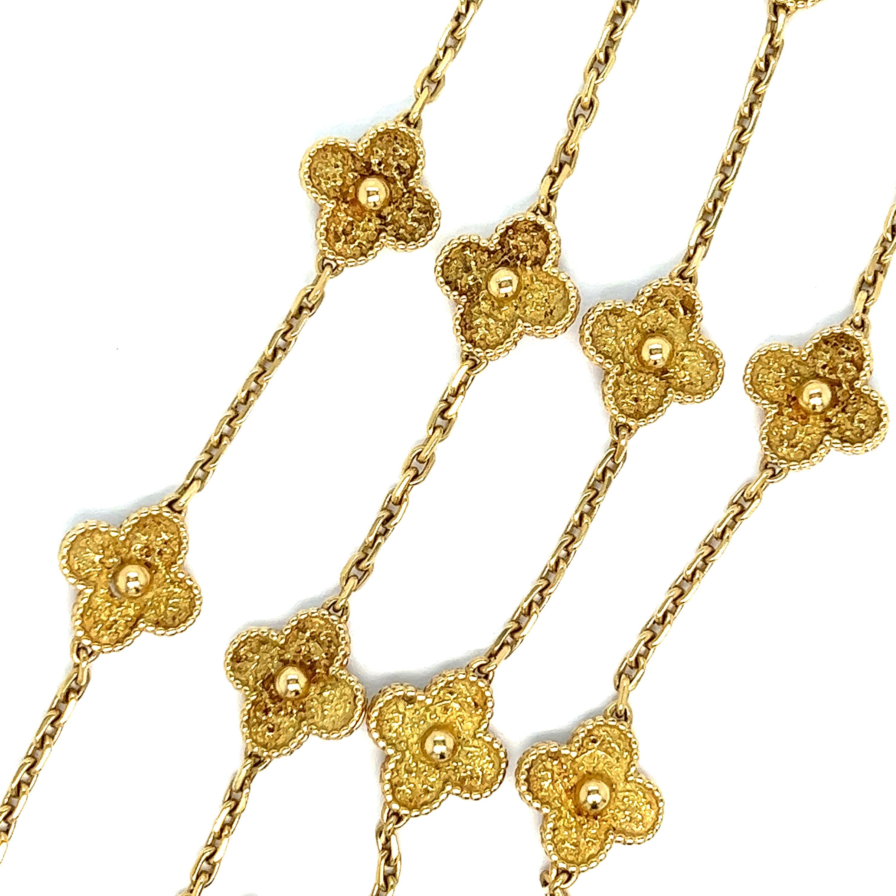 Van Cleef and Arpels Vintage Alhambra Long Chain Necklace at 1stDibs ...