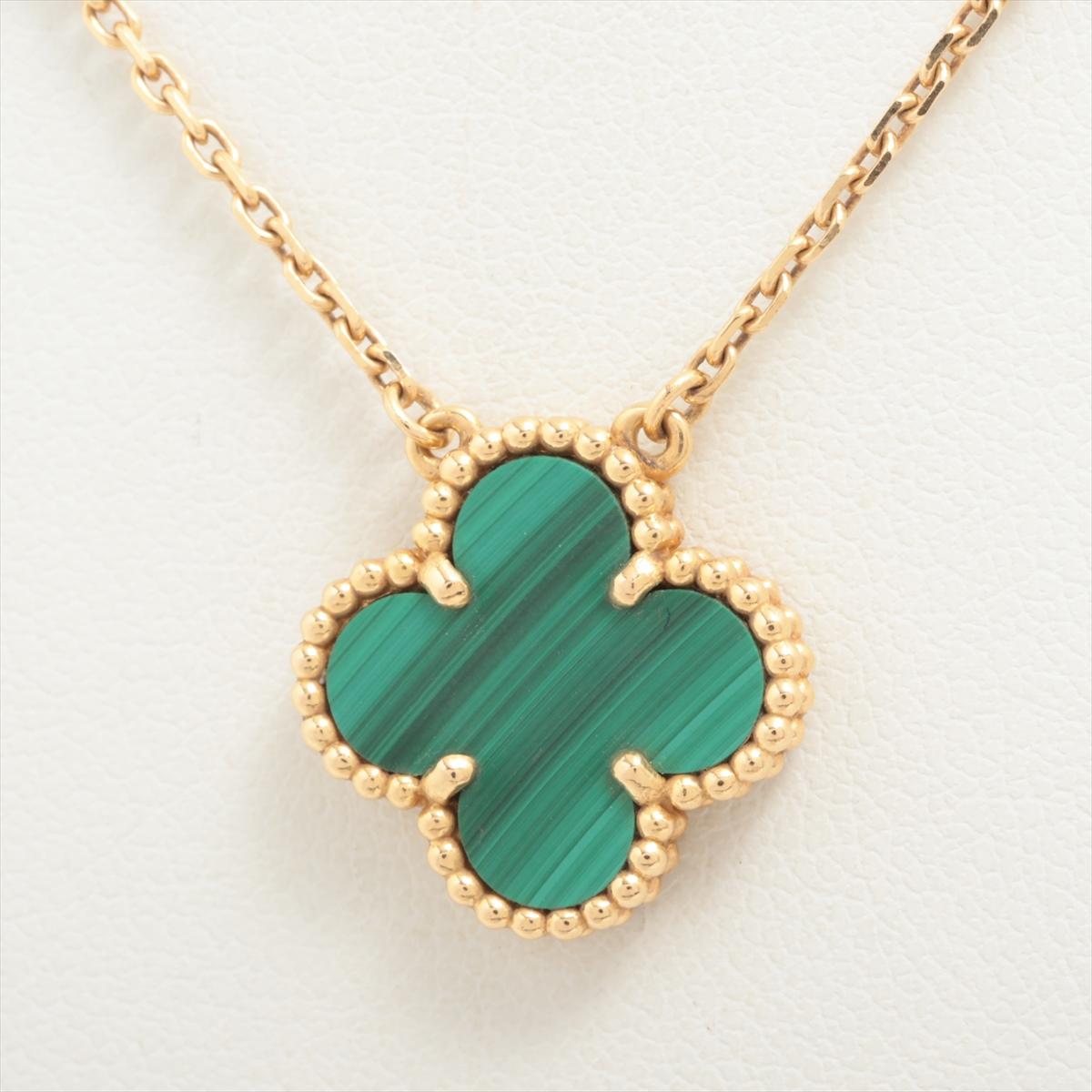 Van Cleef and Arpels Vintage Alhambra Malachite For Sale at 1stDibs